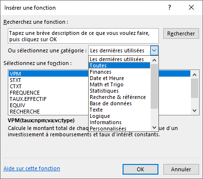 Excel : Utiliser une fonction Excel