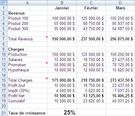 exercice vba excel 2010