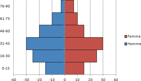 Excel 2007/2010/2013 - Graphique Pyramide d'âges